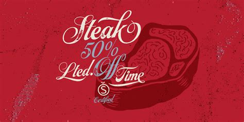 script font steak