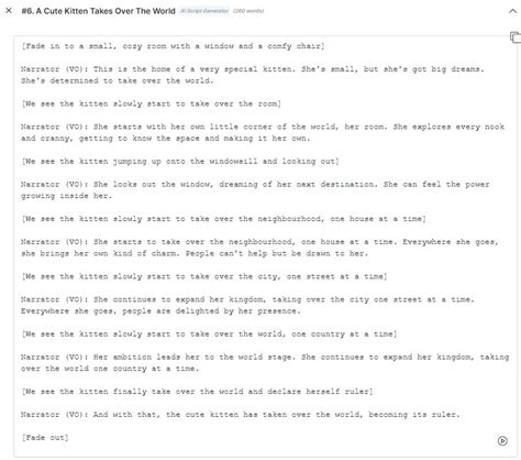 a cute kitten takes over the world ai generated script r