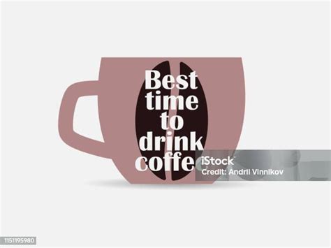 커피를 마시는 가장 좋은 시간 커피 한잔과 함께 타이포 그래피 포스터 뜨거운 음료 벡터 일러스트 레스토랑에 대한 스톡 벡터 아트 및 기타 이미지 Istock