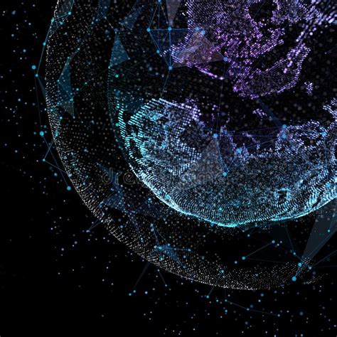 Communication Of People In A Social Network Without Boundaries Connection Lines Around Earth