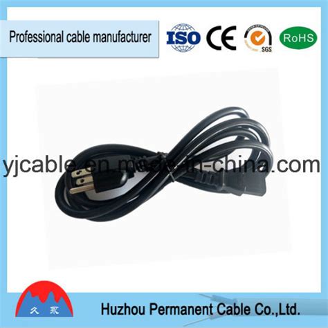 American UL Plug Extension Power Plug Cable 3 Pin Power Cord Power Plug And Electric Cable Cord
