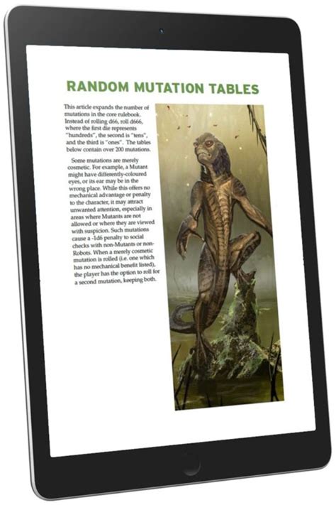 Random Mutation Tables Woin En Publishing