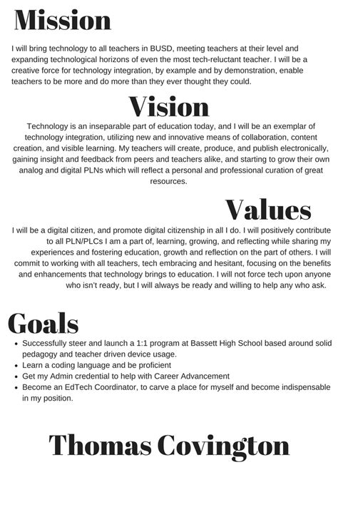 Chapter 6 Developing And Implementing A Vision Tom Talks About
