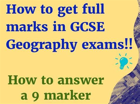 How To Answer A 9 Marker Gcse Geography Teaching Resources