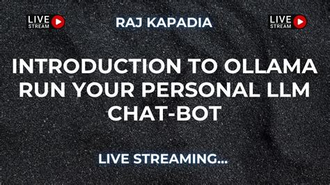 Introduction To Ollama Run Your Personal Llm Chat Bot Without Gpus