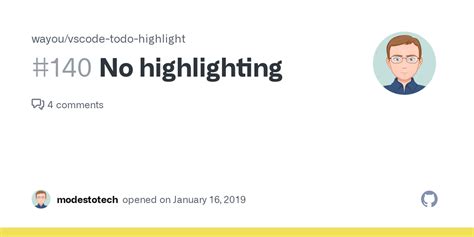 No Highlighting Issue Wayou Vscode Todo Highlight Github