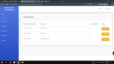 github pavanpatil45 auto spare parts management te it dbms mini