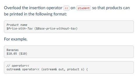 solved overload the insertion operator