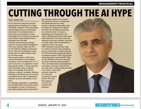 Dr Jassim Haji On Linkedin My Weekly Ai Article In ‘bahrainthisweek