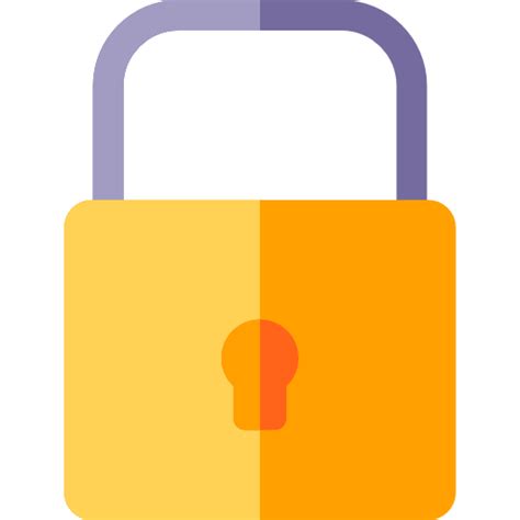 lock basic rounded flat icon