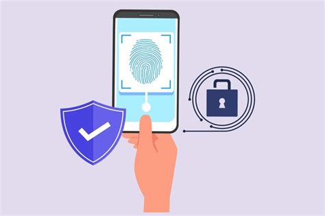 얼굴 인식 음성 인증 및 망막 스캐닝 생체인증 개념 프리미엄 벡터