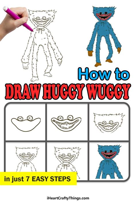 How To Draw Huggy Wuggy Step By Step