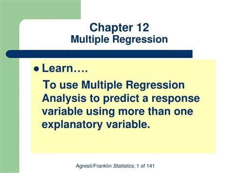 Ppt Chapter 12 Multiple Regression Powerpoint Presentation Free Download Id5640837