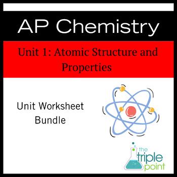 AP Chemistry Unit 1 Atomic Structure And Properties Worksheet Bundle