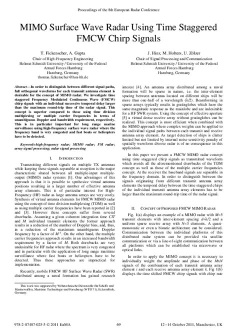 pdf mimo surface wave radar using time staggered fmcw chirp signals