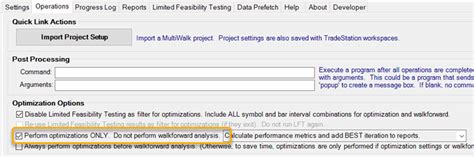 optimization only and non optimized utility projects multiwalk