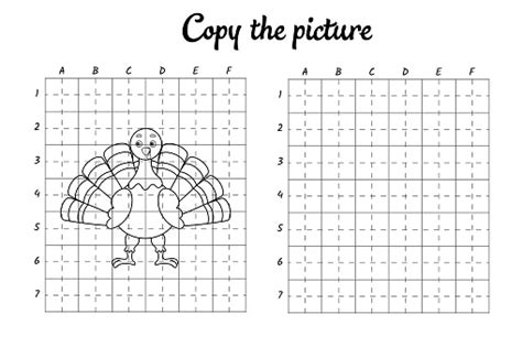 그림을 복사합니다 그리드로 그립니다 아이들을위한 색칠 공부 책 페이지 필기 연습 그리기 기술 훈련 인쇄 가능한 워크시트 를