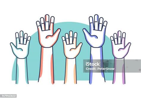 자원 봉사자 및 자선 활동 도움의 손길을 들었다 벡터 아이콘 배경 배너 삽화는 도움을 주고 기여할 수 있는 사람들의 군중과 함께 합니다 긍정적 인 기초 비즈니스 서비스