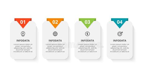 Rectangle Concept For Infographic With 4 Steps Options Parts Or Processes Business Data