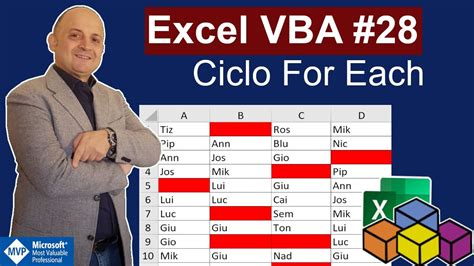 Excel Vba 28 Ciclo For Each Le Basi Di Questo Loop Su Un Oggetto Range Video 1 Di 4 Macro
