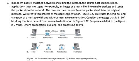 Solved 3 In Modern Packet Switched Networks Including The
