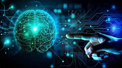 Business Hand Using Digital Artificial Intelligence Interface New