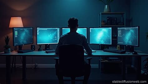 Realistic Monitor Setup Stable Diffusion Online