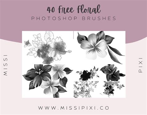 Photoshop Action 40 Free Floral Photoshop Brushes