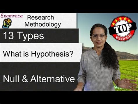 What Is Hypothesis 13 Types Of Hypothesis Null Alternative Research Methodology YouTube