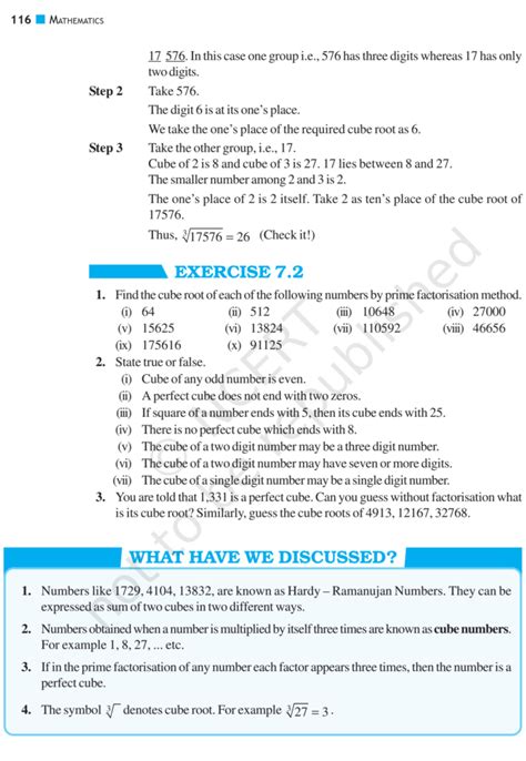 NCERT Book Class Maths Chapter Cubes And Cube Roots