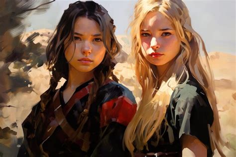 Premium Ai Image Vintage Beautiful Girl Of Village