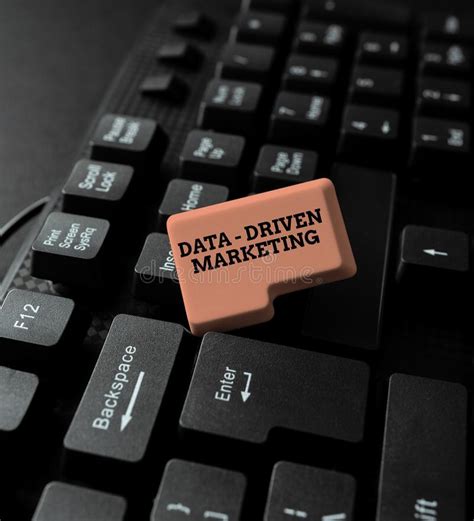 writing displaying text data driven marketing conceptual photo process