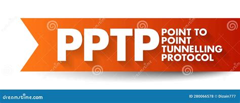Pptp Point To Point Tunnelling Protocol Acronym Royalty Free Stock