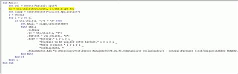macro vba envois mail erreur