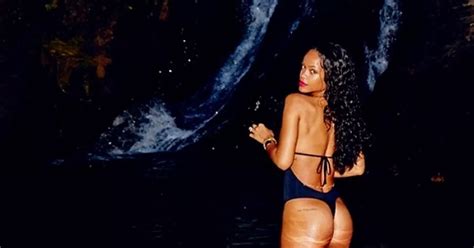 Rihanna Naked In Revealing Bum Baring Swimsuit Shots The Mirror