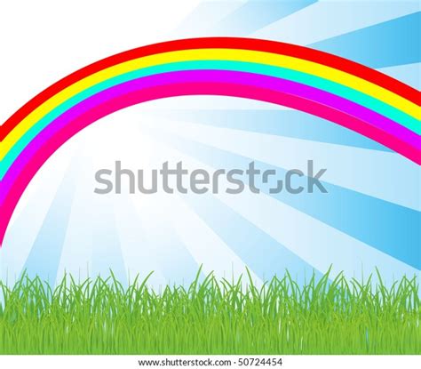 Vector Background Rainbow Grass Stock Vector Royalty Free 50724454 Shutterstock