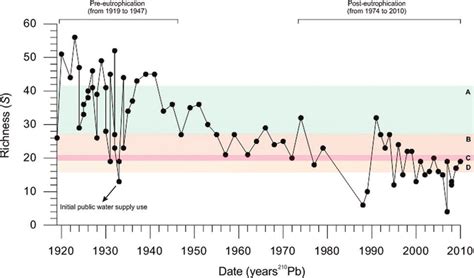 Diatom Species Richness Recorded Over 90 Years Subfossil Assemblage Download Scientific