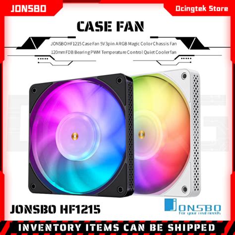 Jonsbo Hf1215 Case Fan Fdb Bearing Argb Support Divide Light Sync Black