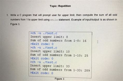 Solved Topic Repetition 1 Write A C Program That Will