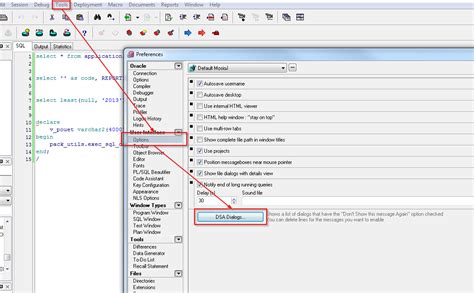 Oracle PL SQL Developer Pop Up Error Message Stack Overflow