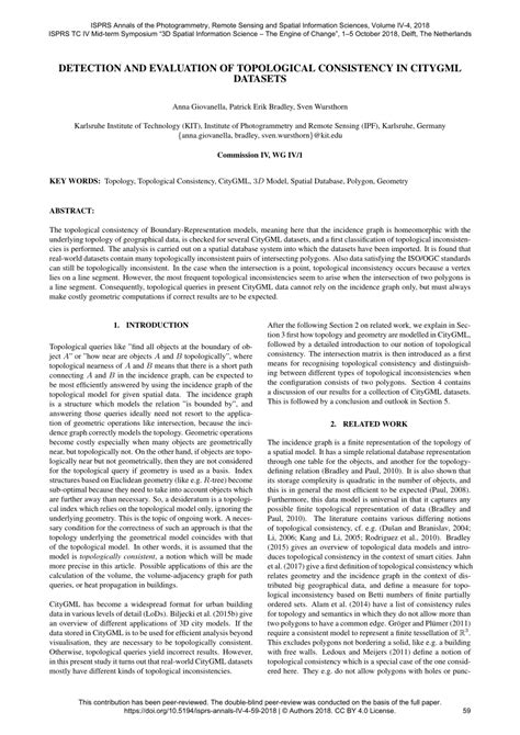 Pdf Detection And Evaluation Of Topological Consistency In Citygml