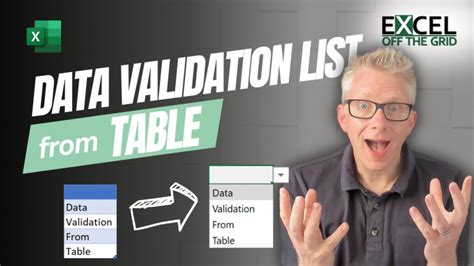 How To Use Excel Table Within A Data Validation List Easy Ways