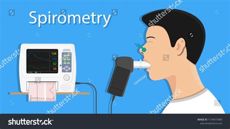 Pulmonary Lung Medical Function Test Measure Stock Vector Royalty Free