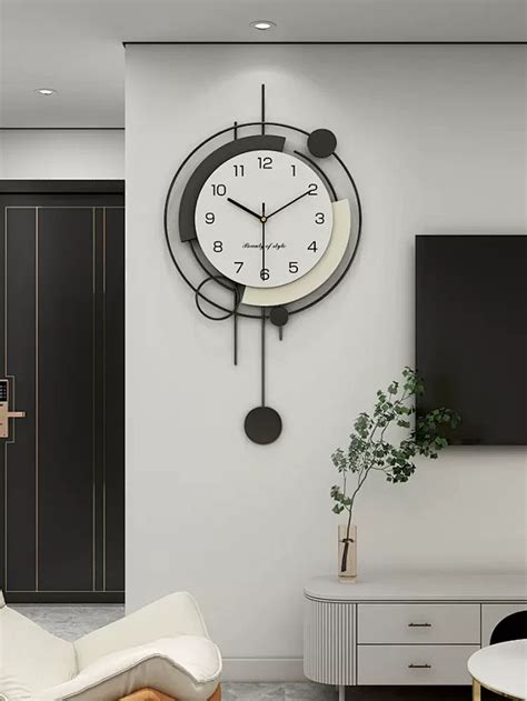 钟表挂钟客厅2024新款轻奢风现代大气客厅玄关网红高级感挂墙时钟 天猫 花瓣网