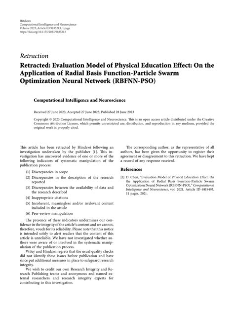 Pdf Retracted Evaluation Model Of Physical Education Effect On The