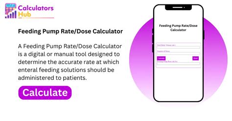 Feeding Pump Rate Dose Calculator Online