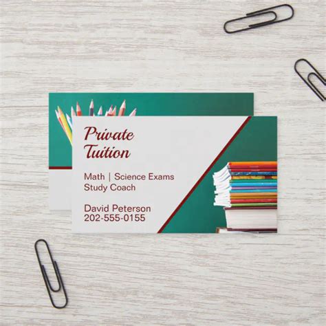 Teacher Private Tutor Tuition Business Card Zazzle
