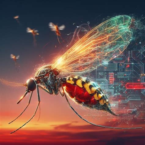 Premium Ai Image Genetically Modified Macro Closeup Of Nano Robot Engineered Weapon Mosquito