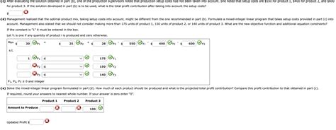 Solved A Formulate A Linear Programming Model For Chegg