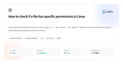 How To Check If A File Has Specific Permissions In Linux Labex